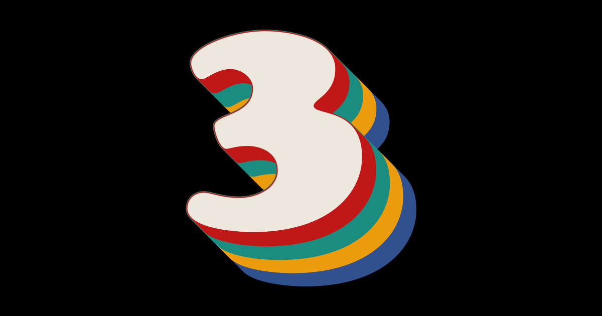 Number 3 - Number 3 - Sticker | TeePublic