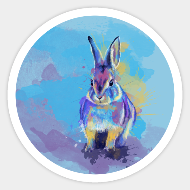Bunny Dream - Rabbit Illustration - Bunny - Sticker | TeePublic