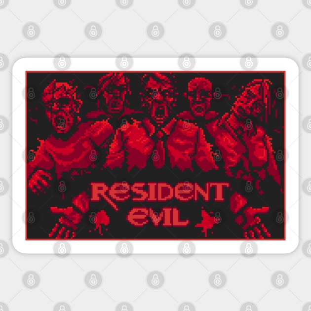 Resident Evil Pixel Art - Resident Evil - Sticker | TeePublic