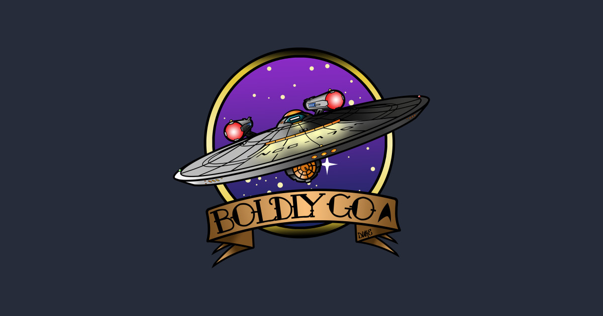 U.S.S. Enterprise - Boldly Go! - Star Trek - T-Shirt | TeePublic