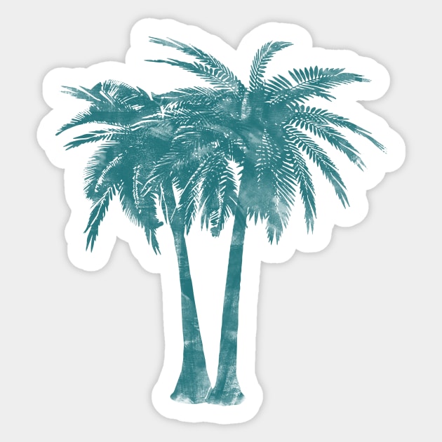 Painted Palm Trees Tropical Design - Palm Trees - Sticker | TeePublic