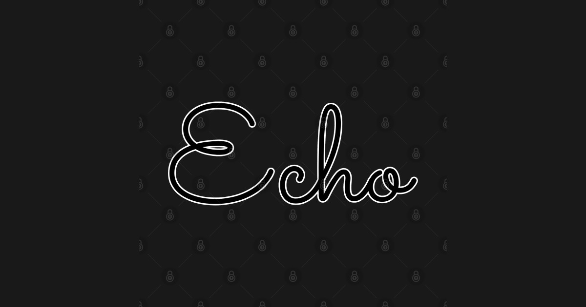 Writing Echo Name Label - Writing Echo Name Label - T-Shirt | TeePublic