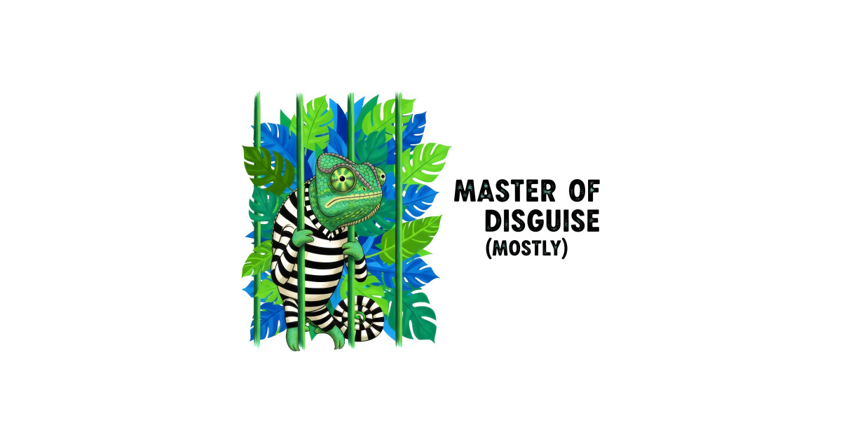 Master of Disguise Mostly - Funny Chameleon Prisoner Behind Bars ...