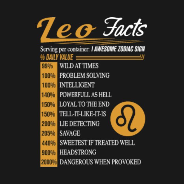 Leo Facts Serving Per Container Awesome Zodiac Sign Leo Facts