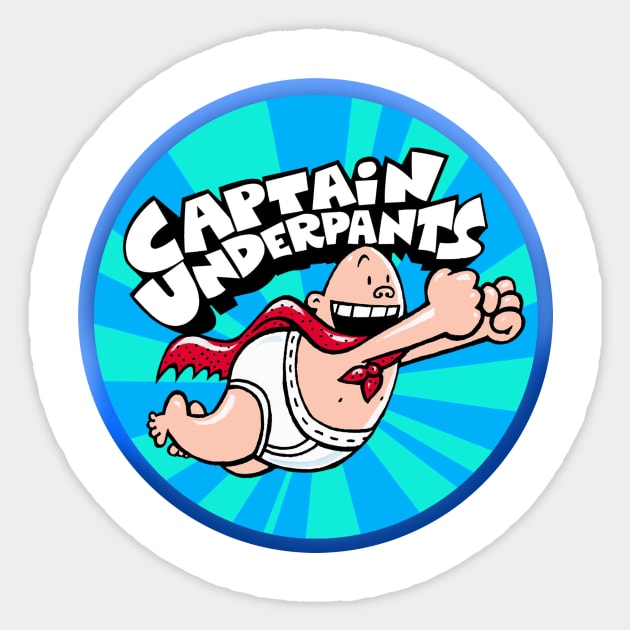 captain underpants - Captain Underpants - Sticker | TeePublic