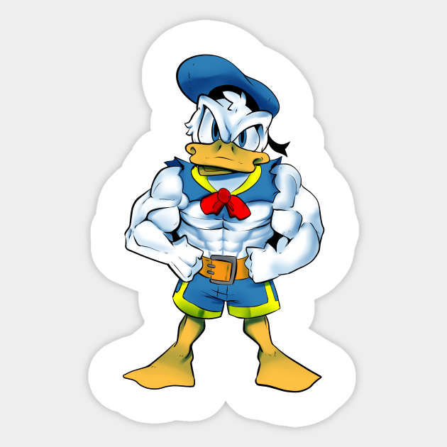 Jacked Duck - Donald Duck - Sticker | TeePublic