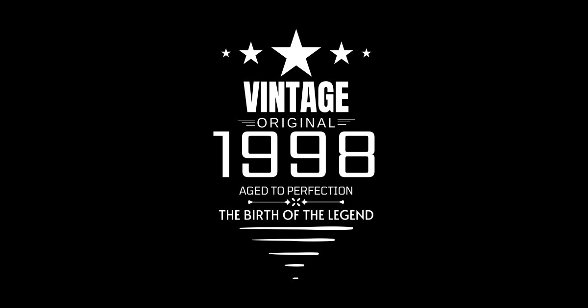 Vintage 1998 - Birthday Gift - 1998 Birthday - Sticker | TeePublic