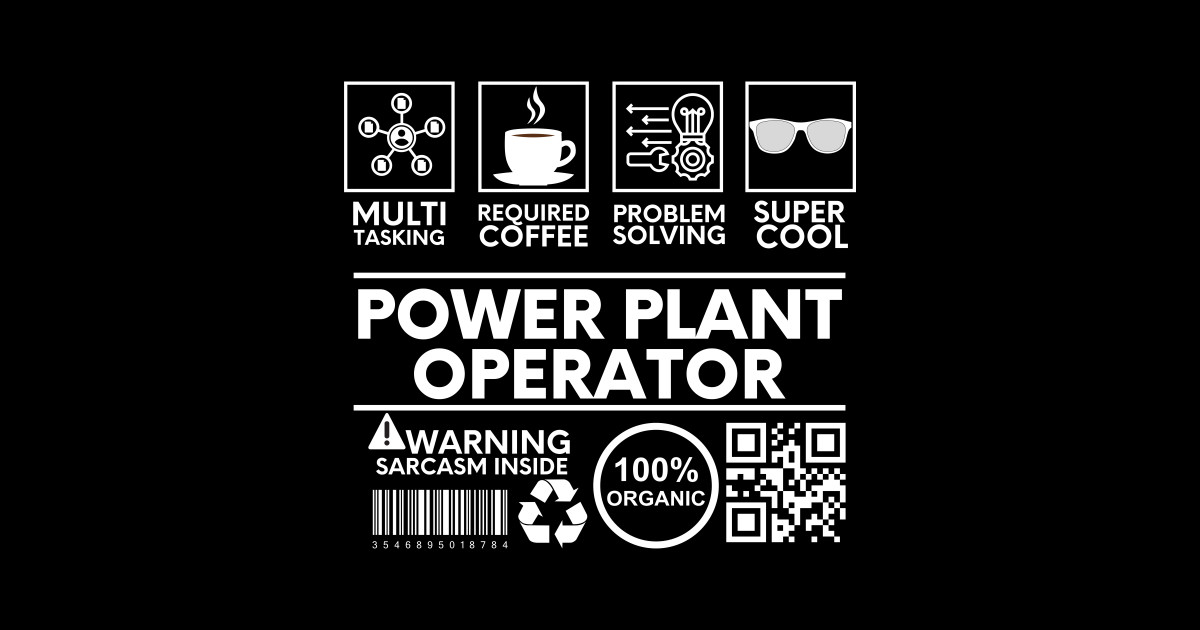Power Plant Operator Black - Power Plant Operator - Sticker | TeePublic