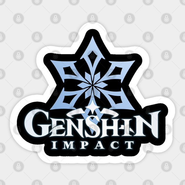 cryo emblem genshin impact - Genshin Impact - Sticker | TeePublic