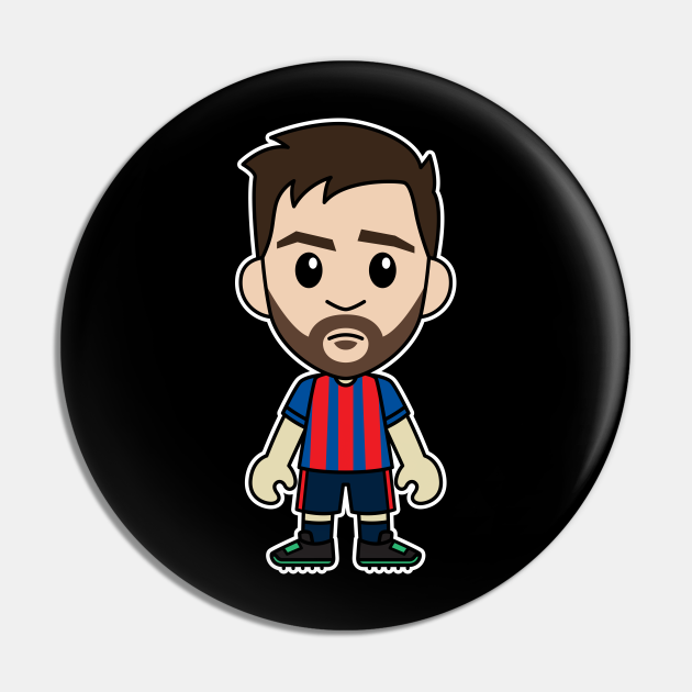 Lionel Messi Chibi Barcelona - Messi - Pin | TeePublic
