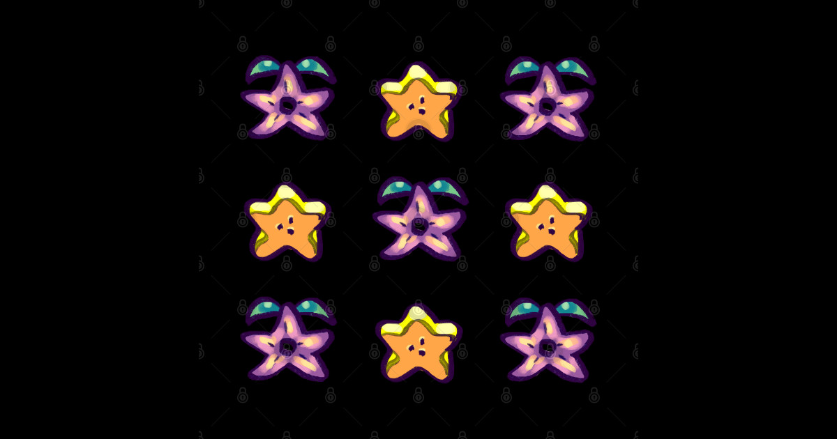 stardew stardrop and starfruit pattern - Stardew Valley - Sticker ...