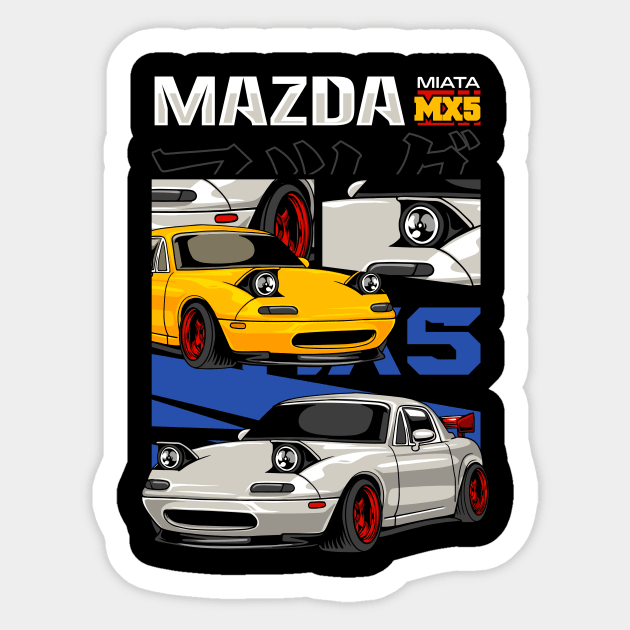 Mazda MX5 - Mazda Mx5 - Sticker | TeePublic