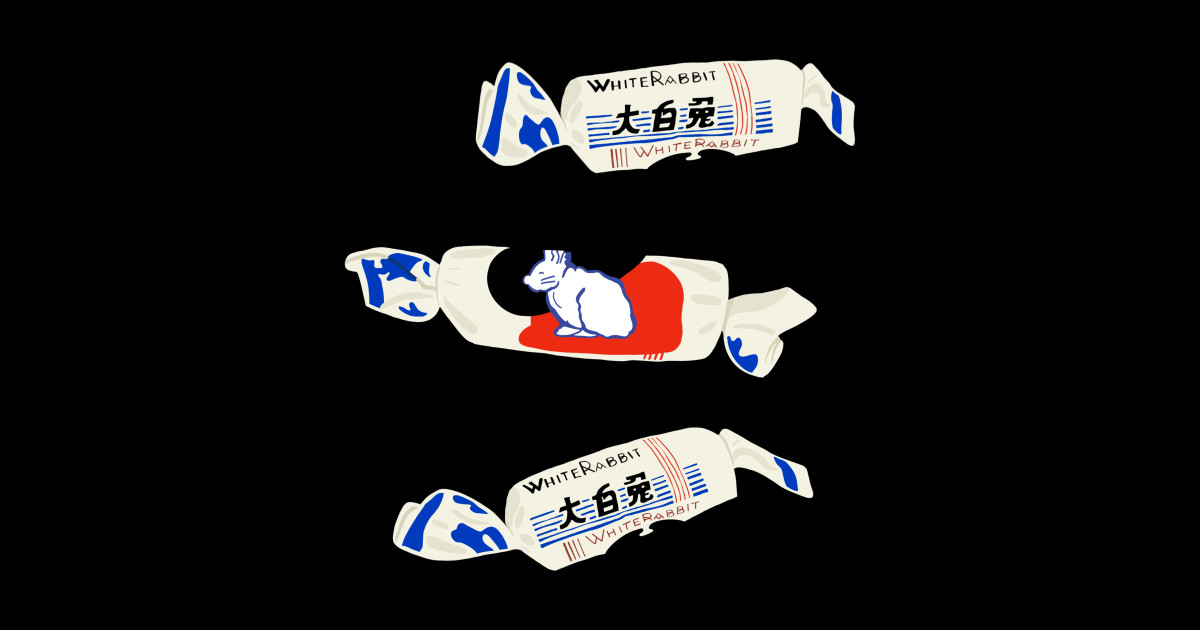 White Rabbit Candies - Candy - Sticker | TeePublic