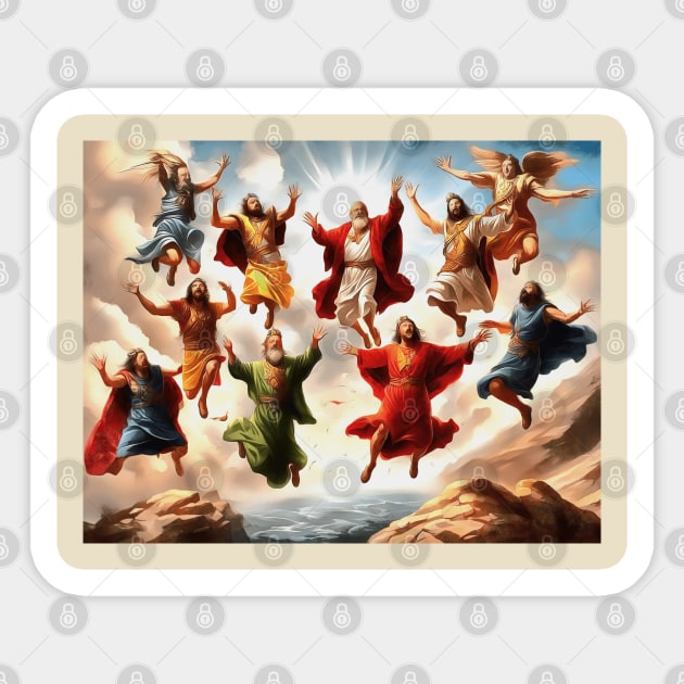 Ten Lords Leaping The Ten Commandments - Ten Commandments - Sticker ...