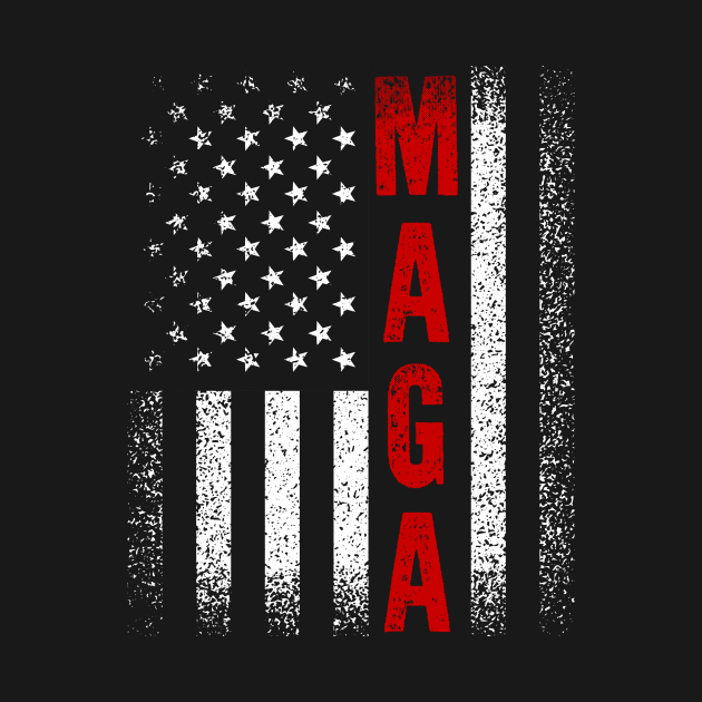 MAGA USA Flag - Maga - Long Sleeve T-Shirt | TeePublic