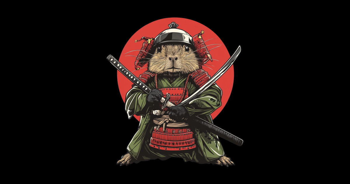 Capybara Samurai - Capybara - Sticker | TeePublic