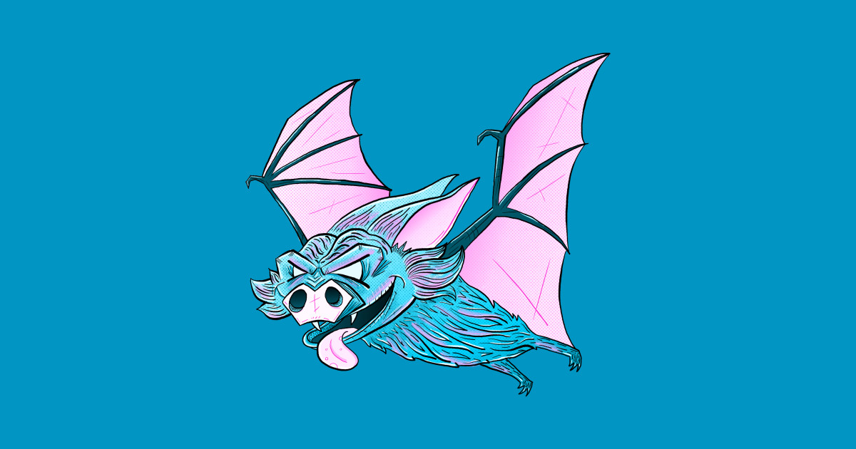 Neon Bat Graffiti - An Adventurous Bat Flying Through Neon - T-Shirt ...