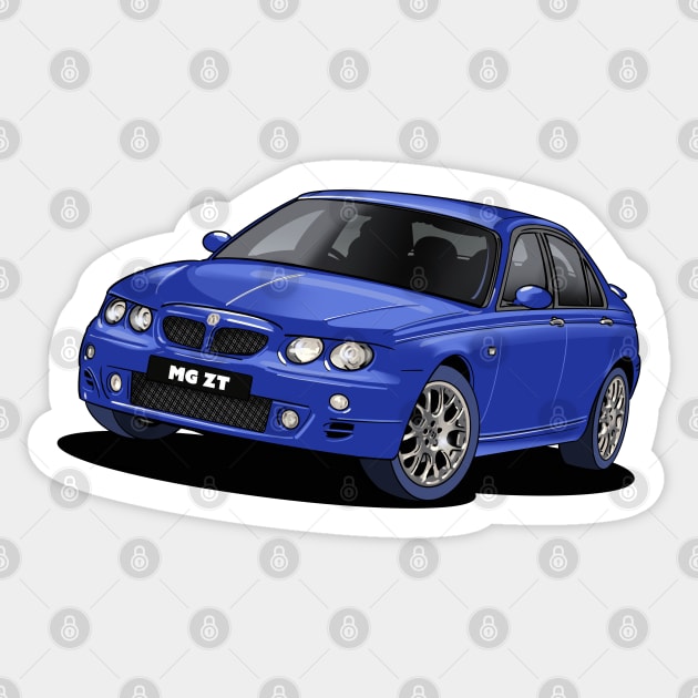 MG ZT saloon in Trophy Blue - Rover - Sticker | TeePublic