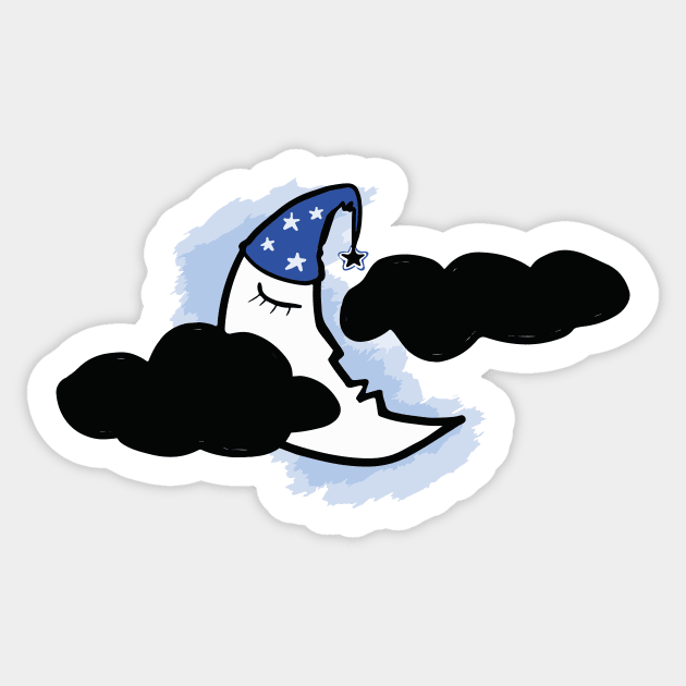 Good night - Moon - Sticker | TeePublic