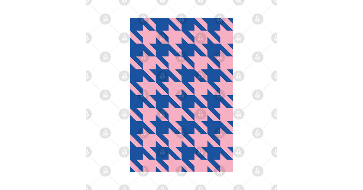 Blue and pink houndstooth pattern - 90s - T-Shirt | TeePublic