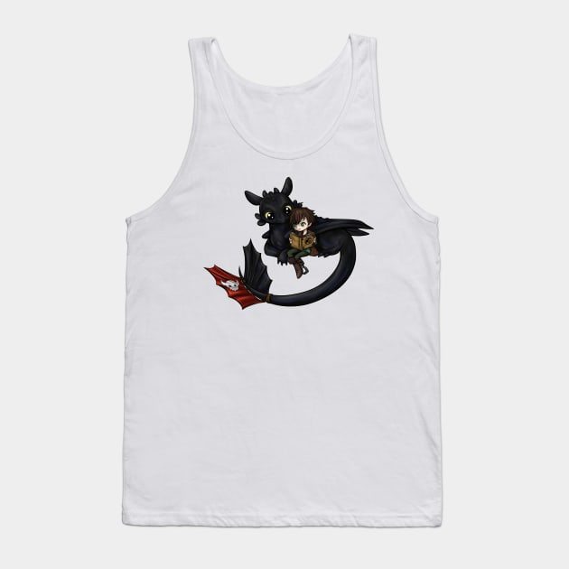 HTTYD - Chibi Hiccup and Toothless Fanart - Httyd - Tank Top | TeePublic