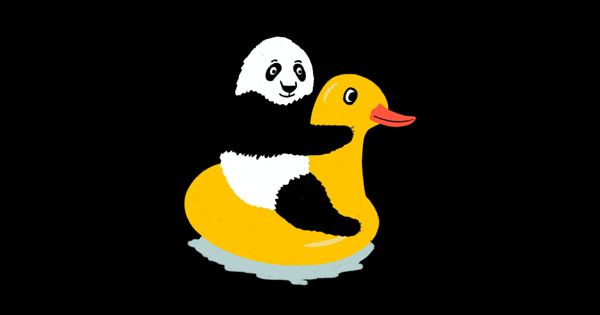 Panda Pool Float - Panda - Sticker | TeePublic