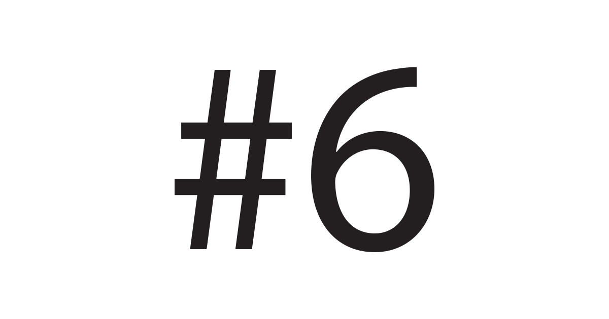 Hashtag 6 #6 - 6 Years Old - T-Shirt | TeePublic