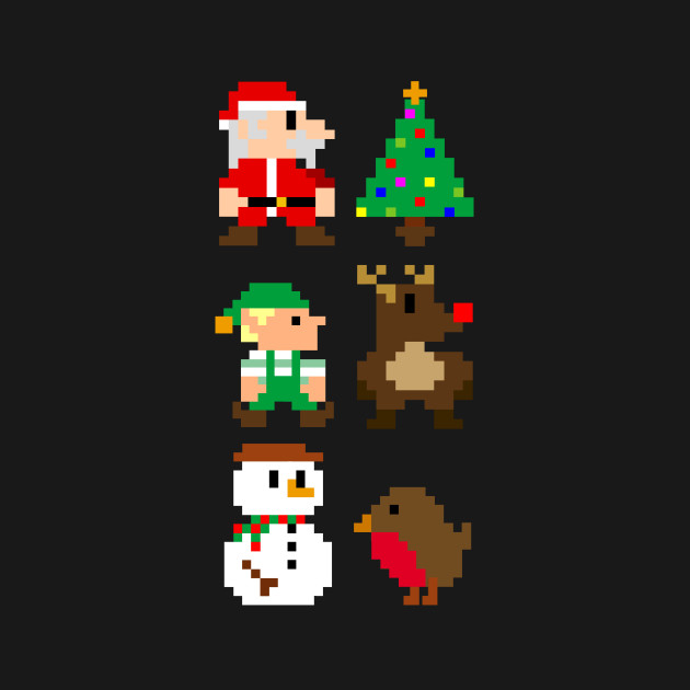 8 Bit Christmas - Elf - T-Shirt | TeePublic