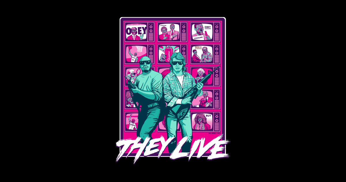 THEY LIVE - 80's Attack - They Live - Sticker | TeePublic