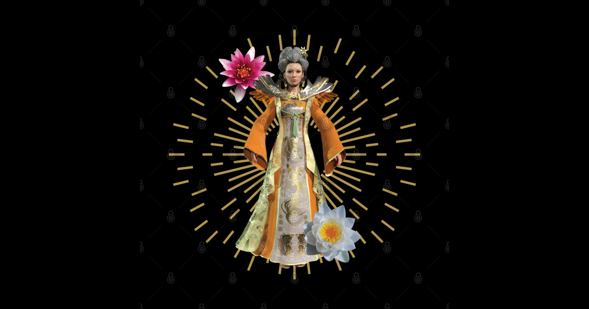 The princess with lotus flowers - Princess - Sticker | TeePublic