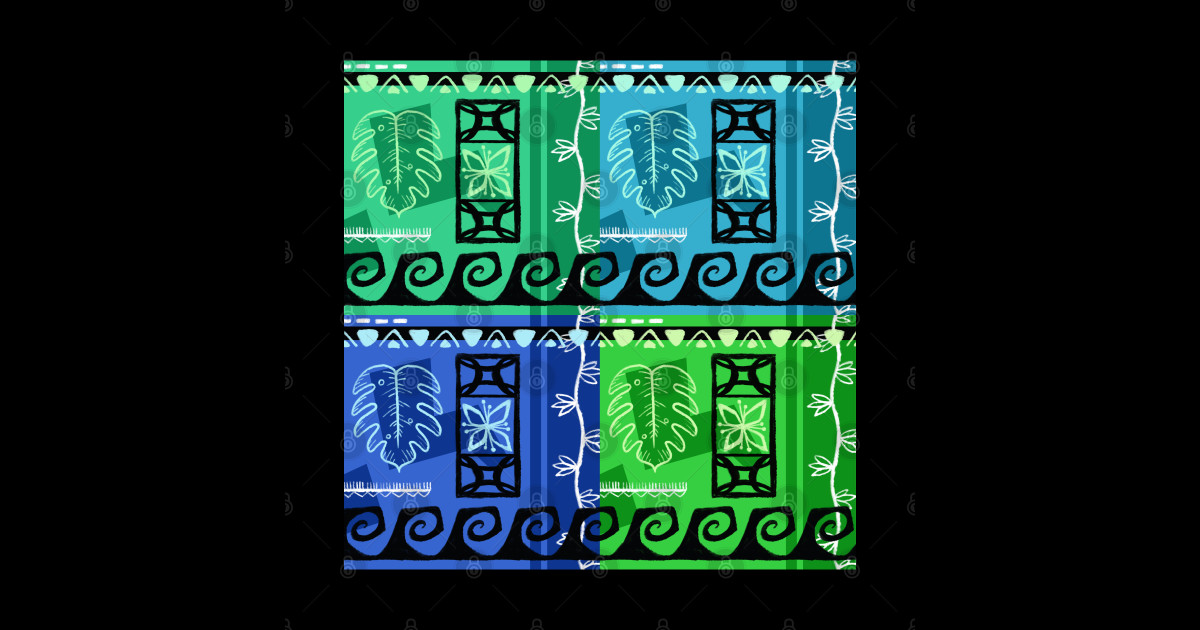 Marine-Colored Hawaiian Patterns - Marine Colors - Posters and Art ...