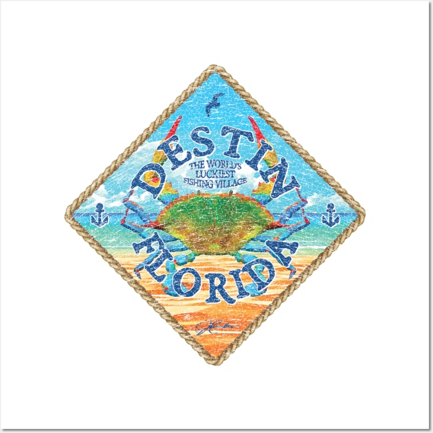 Destin, Florida, with Blue Crab on Beach - Destin - Posters and Art ...