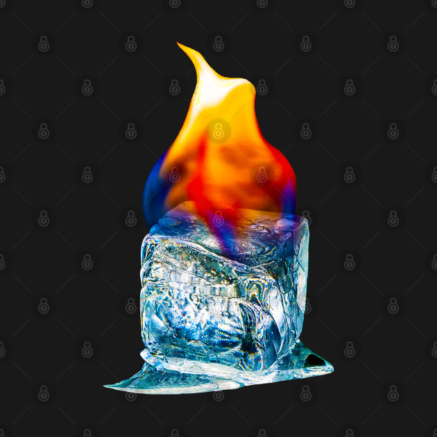 Ice Cube in Fire - Ice In Fire - T-Shirt | TeePublic