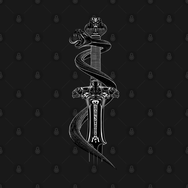 Atlantean Conan Sword with Snake - Version without text - Conan - T ...