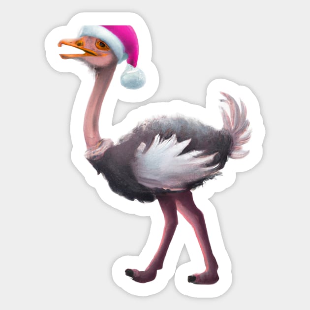 Cute Ostrich Drawing - Ostrich - Sticker | TeePublic