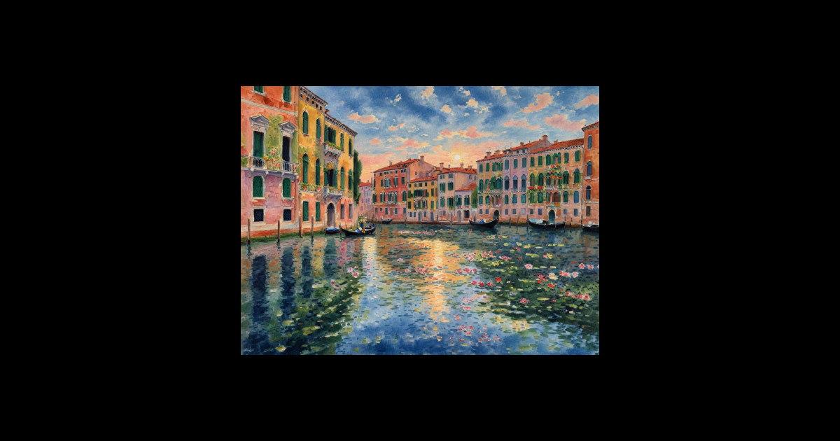 Venice Italy, Matisse Style - Venice Canal - Sticker | TeePublic
