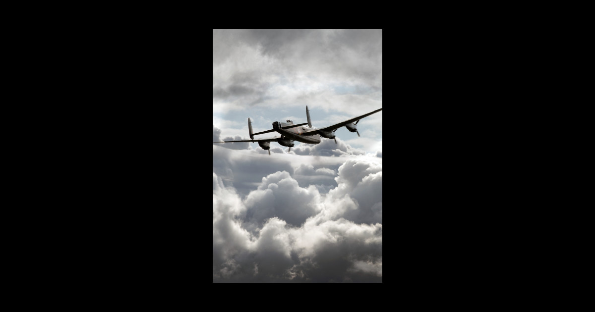 Lancaster In The Clouds - Bbmf Lancaster Bomber - Sticker | TeePublic