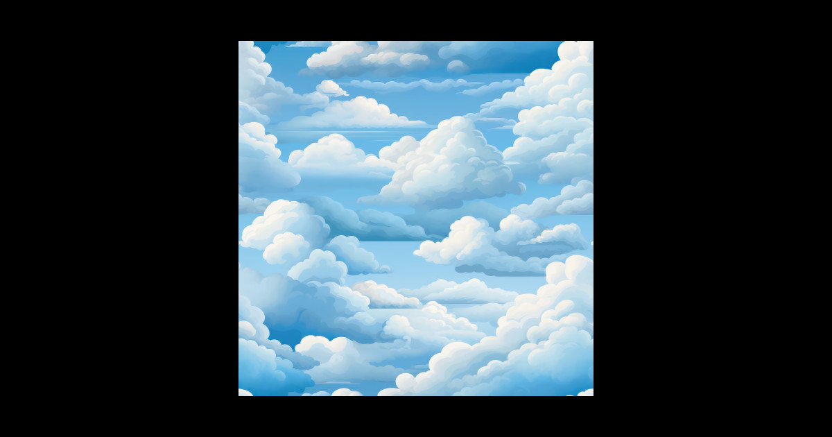 Dreamy Skies: Pastel Cloudscape Pattern - Clouds - Posters and Art Prints | TeePublic