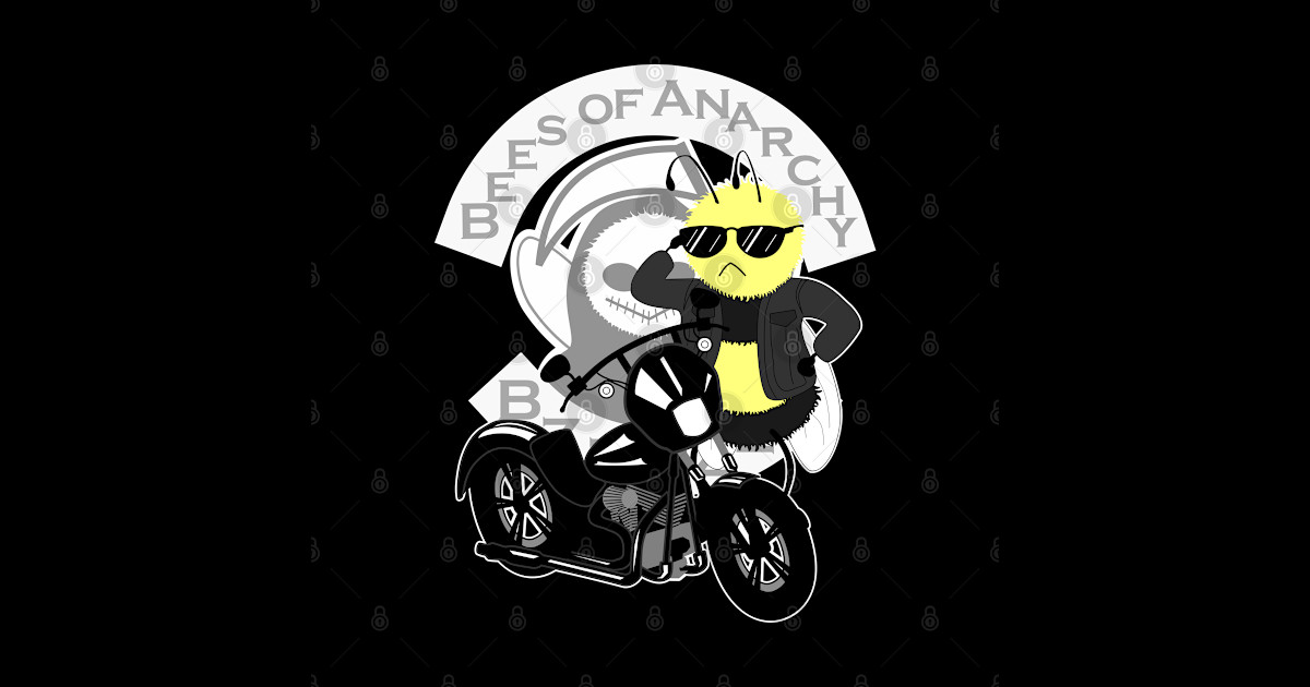 Bees of Anarchy Motorcycle Club - Honey Morrow - Bumble Bee - Sticker ...