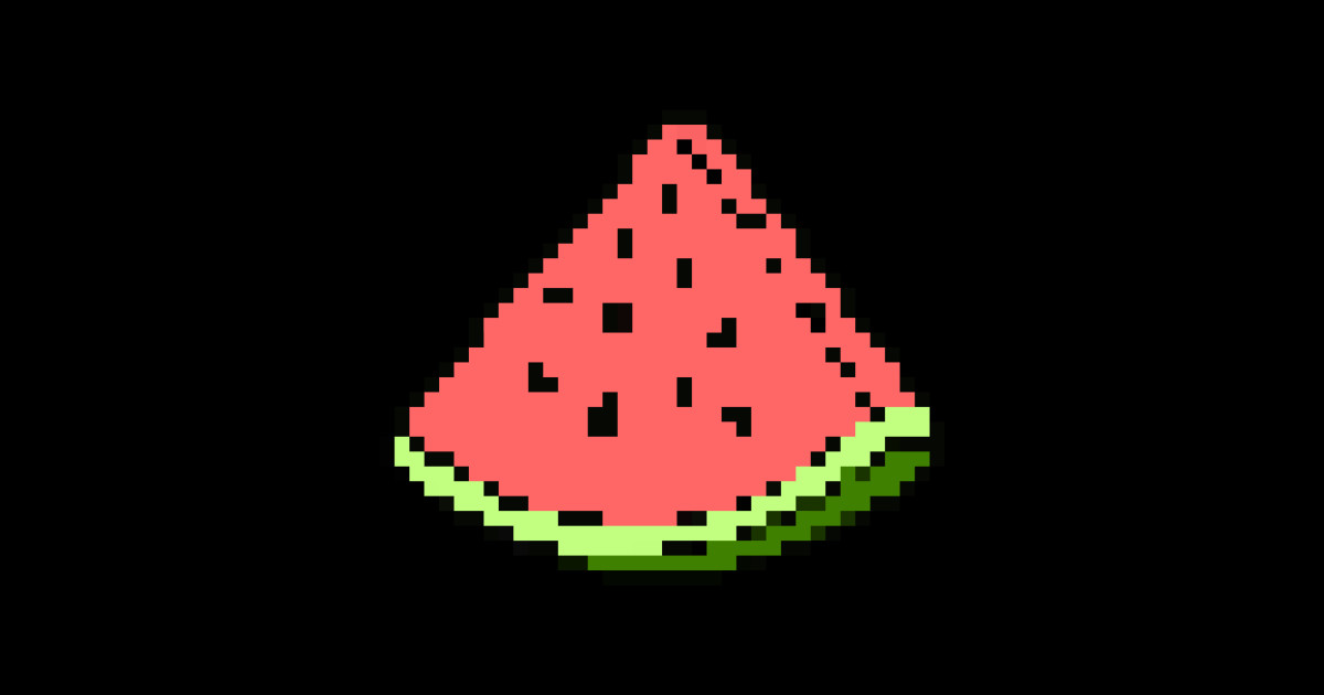 Watermelon slice pixel art - Watermelon Slice - Sticker | TeePublic