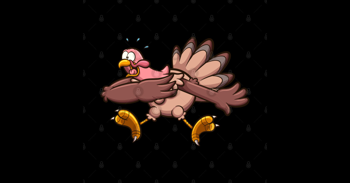 Shocked Cartoon Turkey - Shocked Cartoon Turkey - Sticker | TeePublic