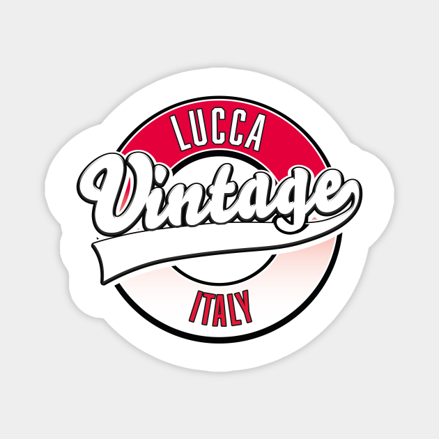 Lucca vintage style logo - Lucca Italian Logo - Magnet | TeePublic