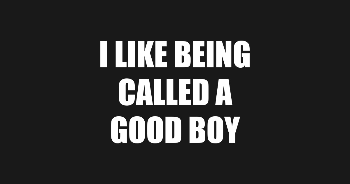 I Like Being Called A Good Boy - Funny - T-Shirt | TeePublic