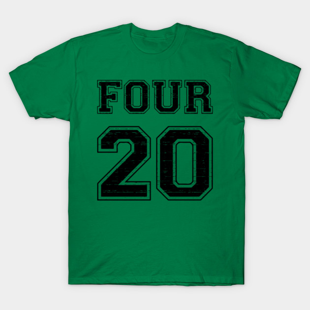 420 Sports (Front & Back Print) - Black - Cannabis - T-Shirt | TeePublic