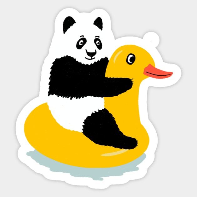 Panda Pool Float - Panda - Sticker | TeePublic