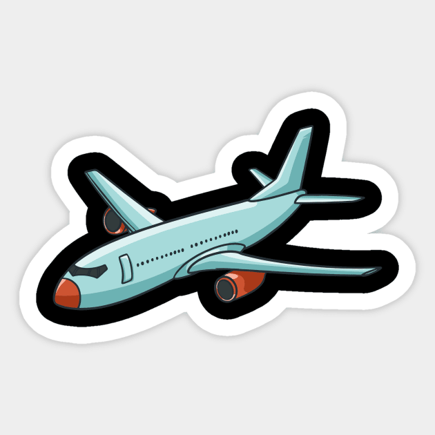 Airplane Jumbo Jet - Airplane - Sticker | TeePublic
