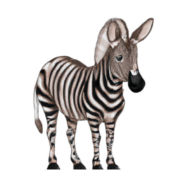 Cute Quagga Drawing - Cute Quagga - Pin | TeePublic