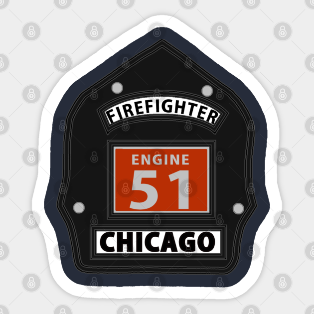 Chicago Fire Engine 51 Helmet Shield - Chicago Fire - Sticker | TeePublic