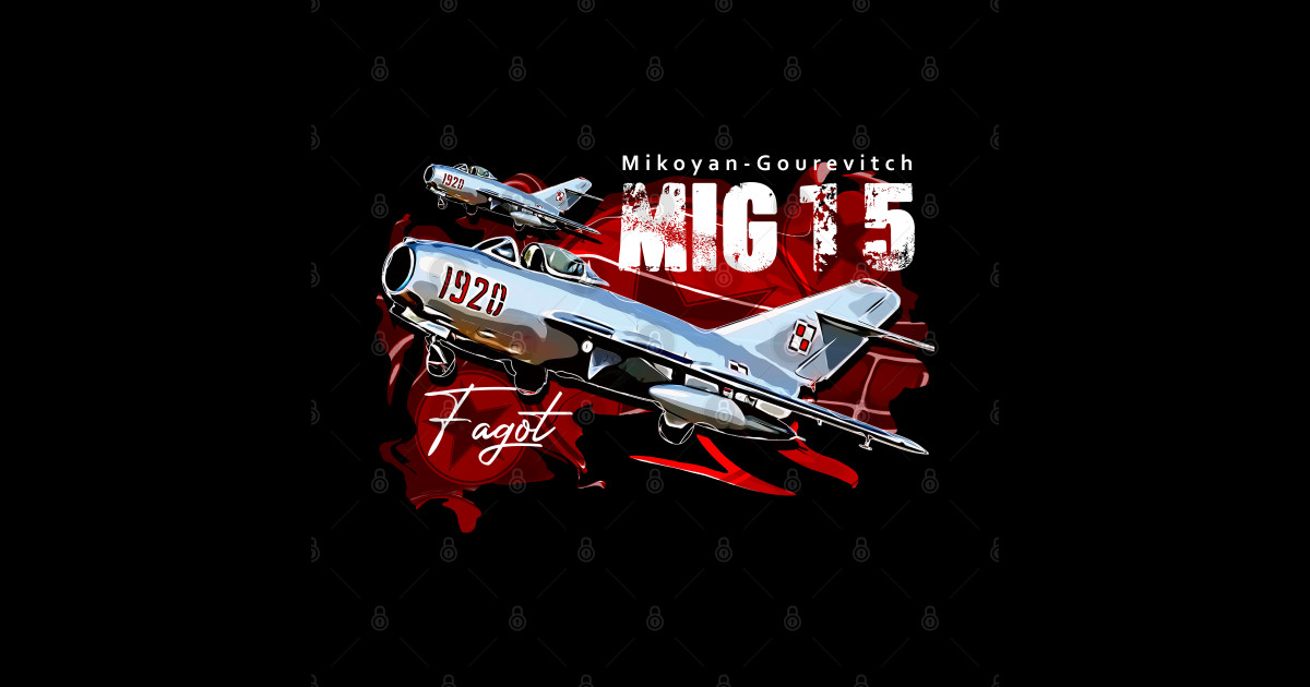 Mikoyan-Gurevich MiG-15 Soviet Union Vintage Fighterjet - Mikoyan ...