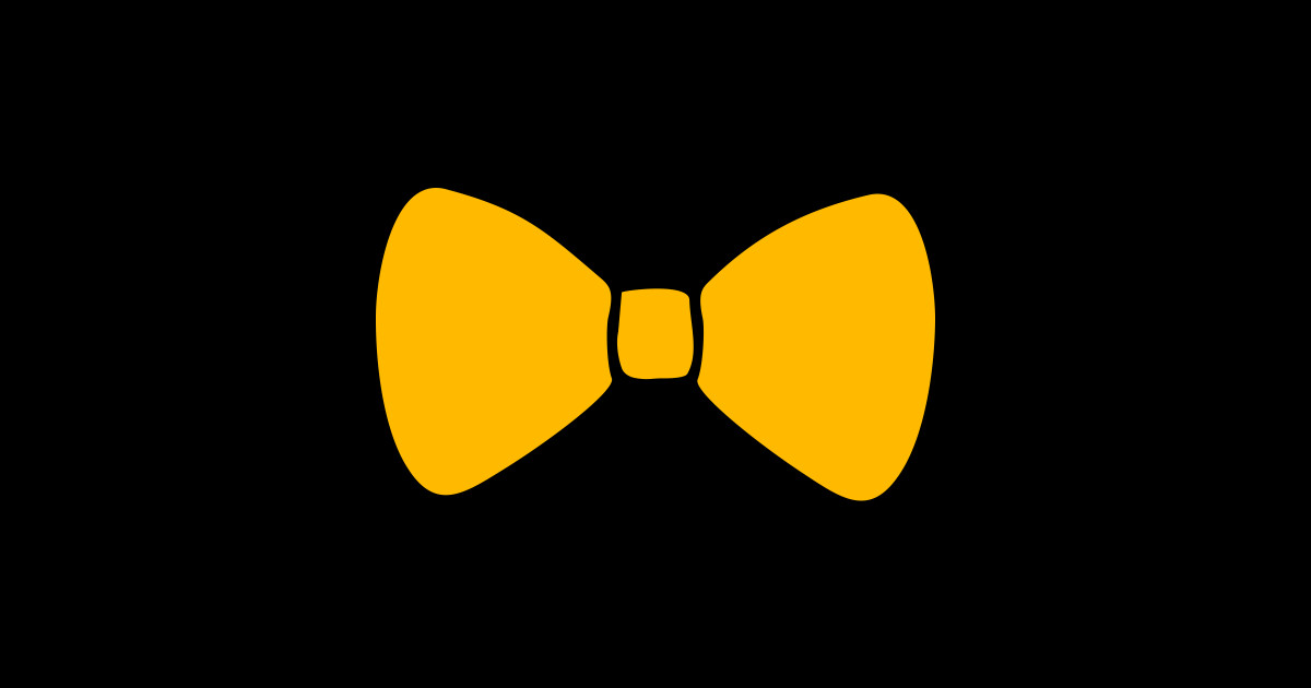 Cute Simple Yellow Bow - Yellow Bow - Sticker | TeePublic